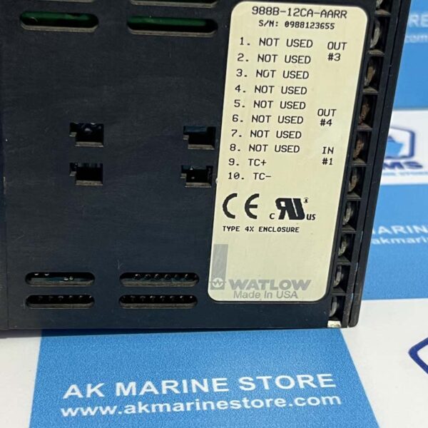 WATLOW 988B-12CA-AARR PROCESS TEMPERATURE CONTROLLER - AK MARINE STORE