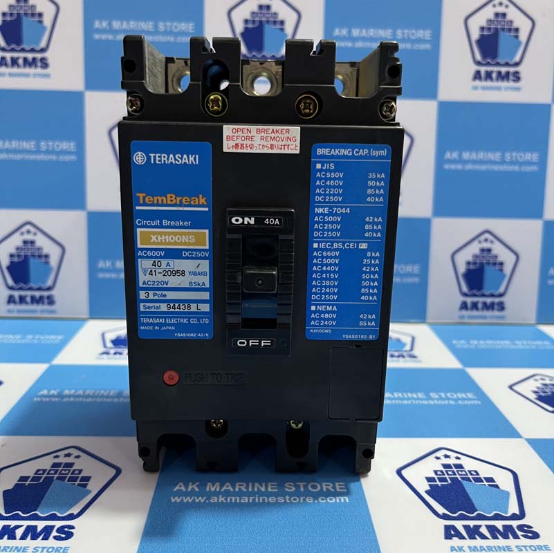 TERASAKI XH100NS 40 AMP CIRCUIT BREAKER - AK MARINE STORE